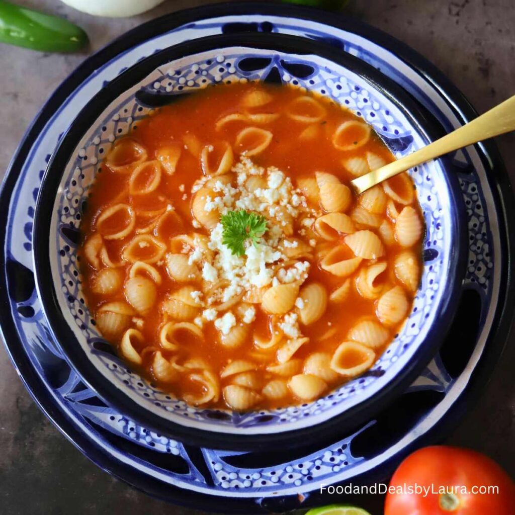 Receta Mexicana de Sopa de Conchitas